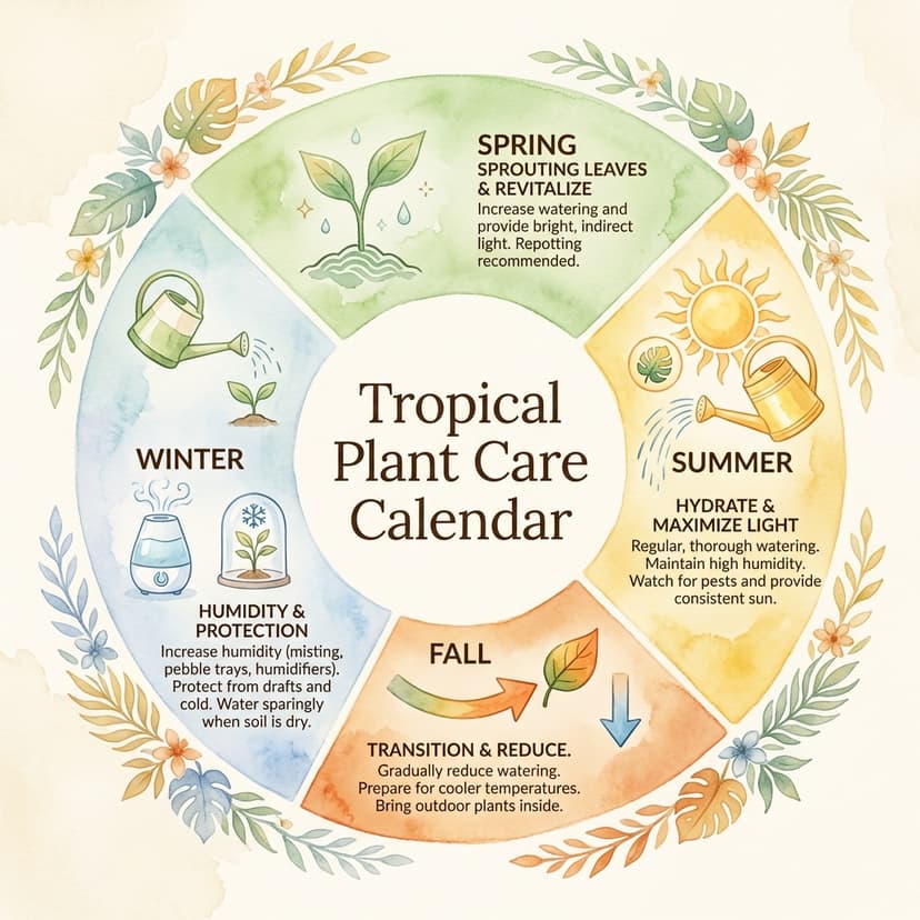 Tropical Houseplant Care Calendar: Month-by-Month Guide | Seasonal Care ...